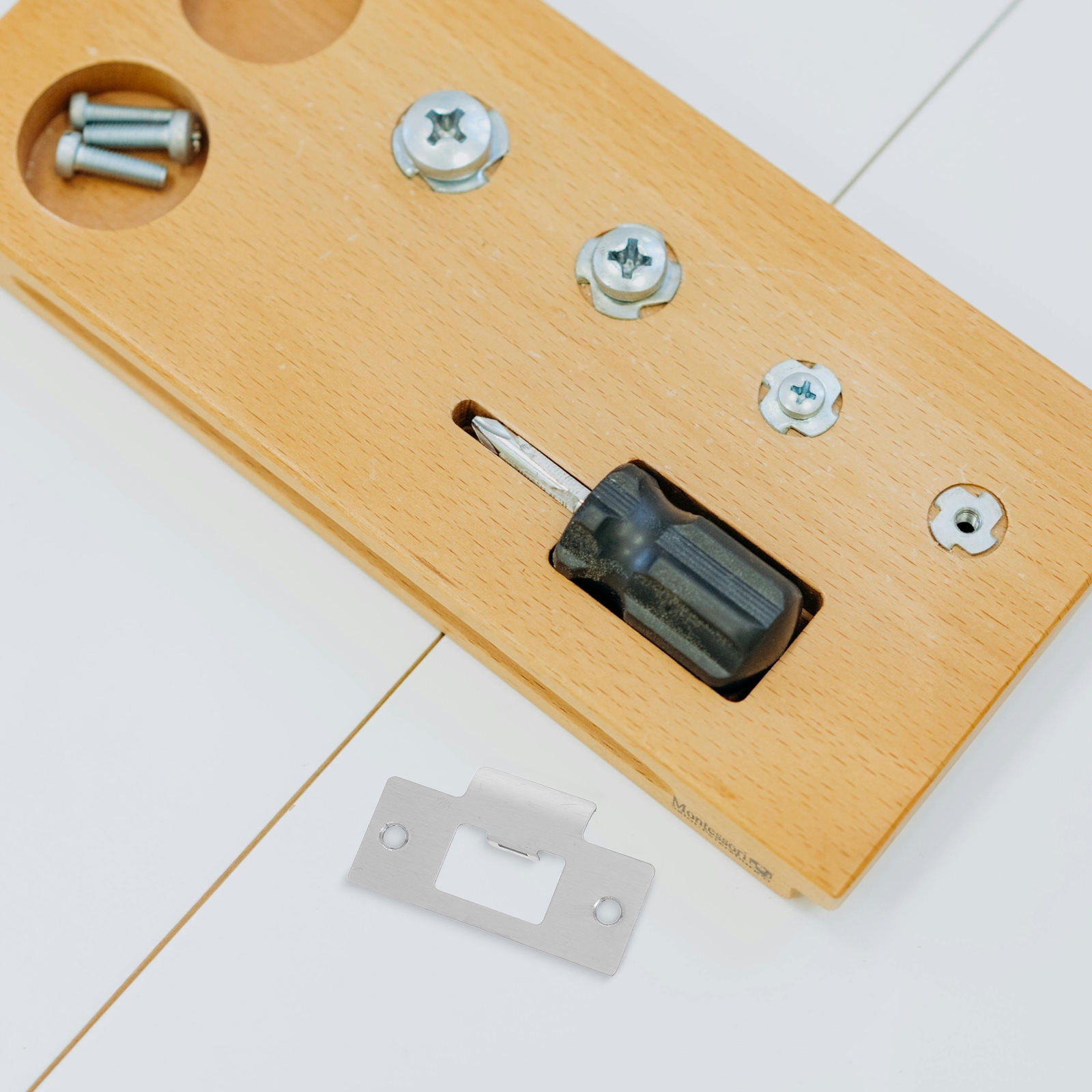 OUNONA 10 Sets Universal Door Strike Plate With Screws Deadbolt Strike ...