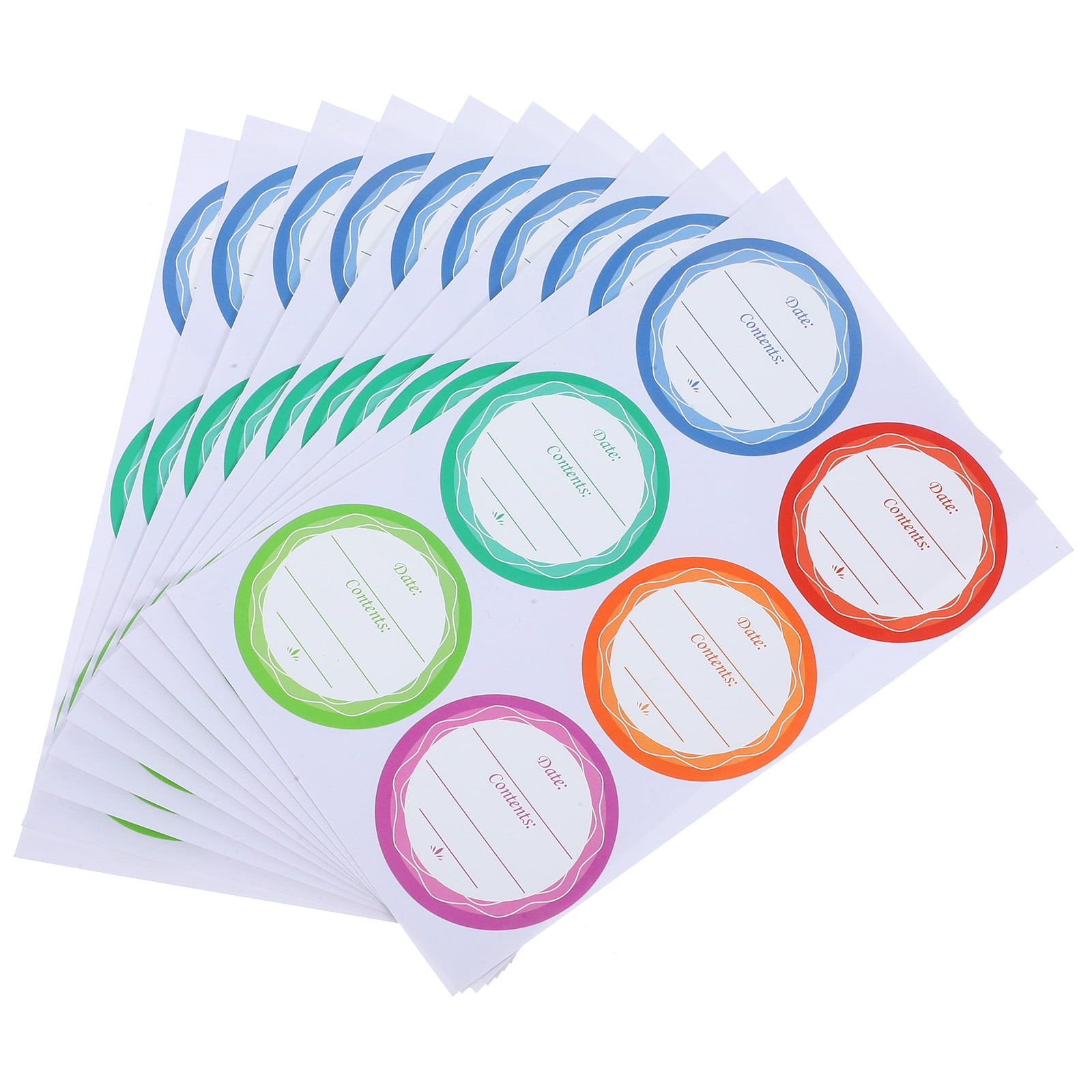 OUNONA 10 Sheets Of Canning Labels for Jars Writable Jar Labels ...