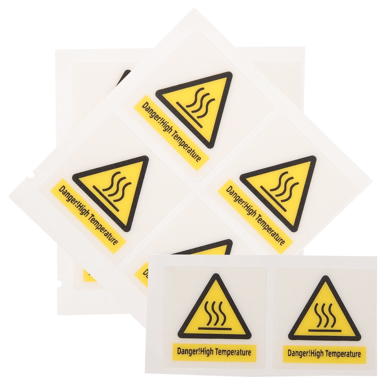 OUNONA 10 Sheets Game High Temperature Warning Label Safety Precautions ...