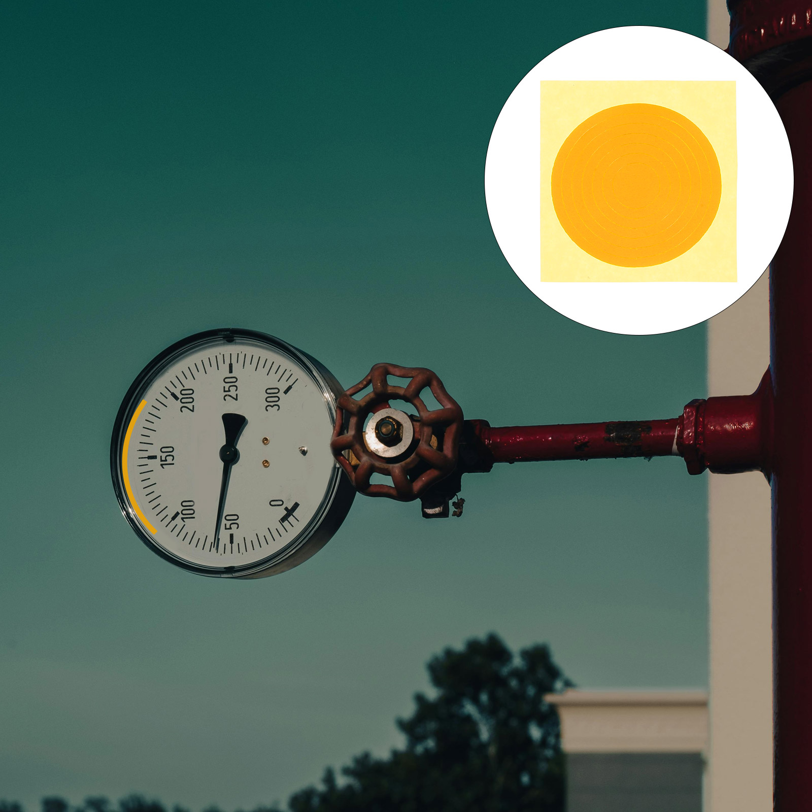 OUNONA 10 Sheets Number Pressure Gauge Identification Sticker 5.00X5 ...