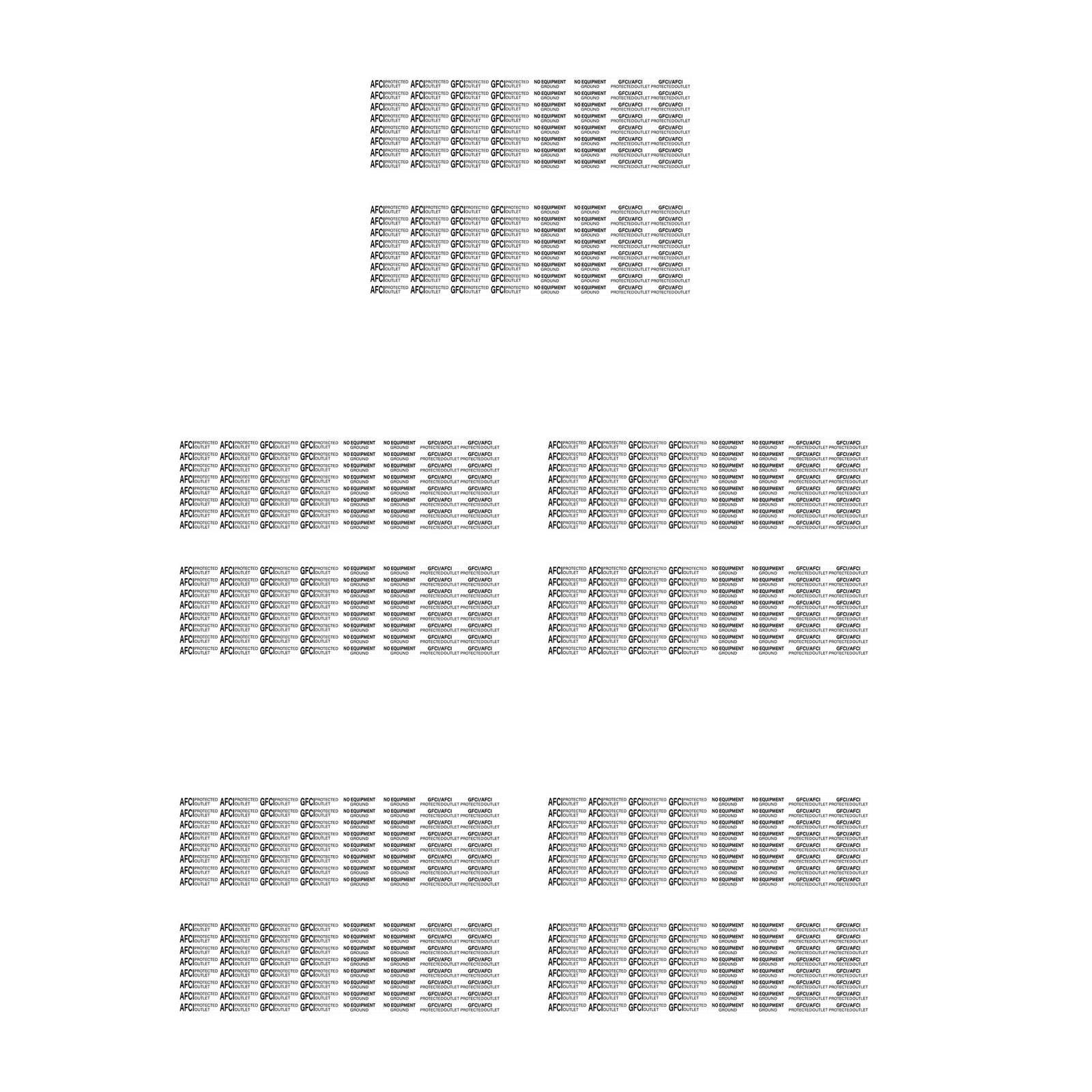 OUNONA 10 Sheets Safety Socket Labels Waterproof Electrical Stickers ...