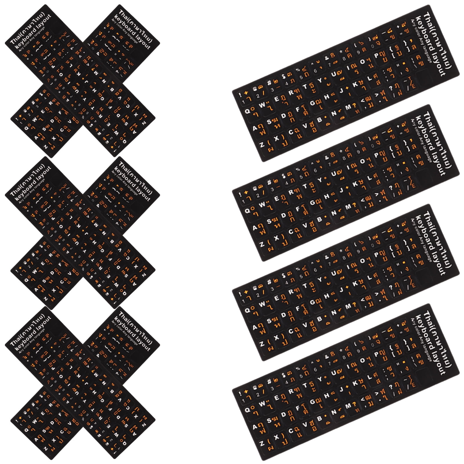 OUNONA 10 Sheets Thai Language Keyboard Decals Letter Stickers Note ...