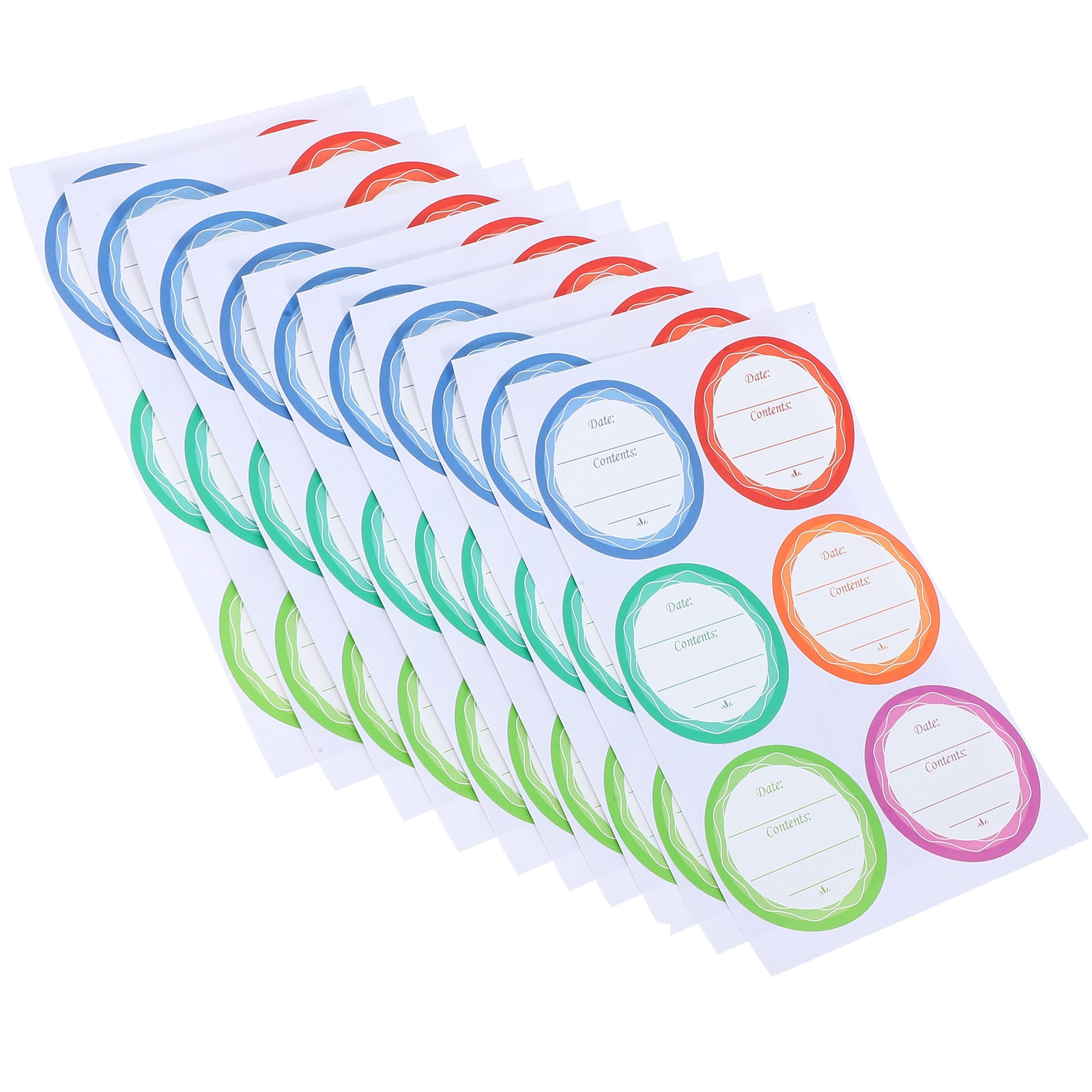 OUNONA 10 Sheets Of Waterproof Bottle Labels Jar Labels Waterproof ...