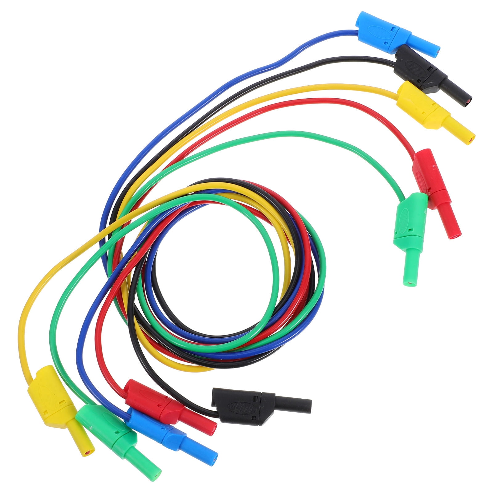 OUNONA 10 pcs 4mm Banana Plug Cable Lead Test Cable Lead Line Teaching ...