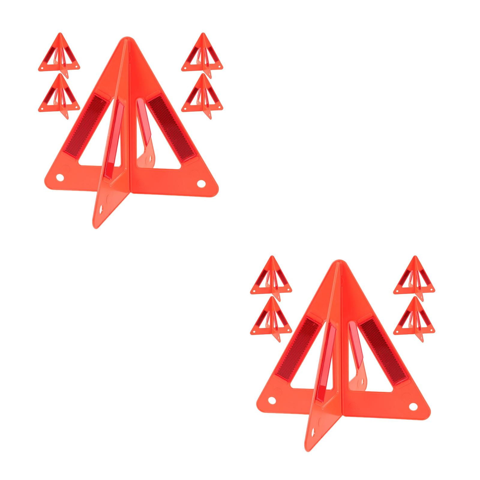 OUNONA 10 pcs Foldable Car Reflective Warning Triangles Roadside Safety ...
