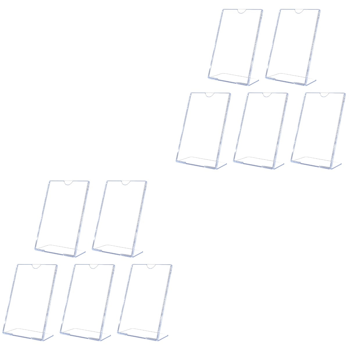 OUNONA 10 pcs L Shape Slanted Sign Holders Desktop Photo Paper Menu ...