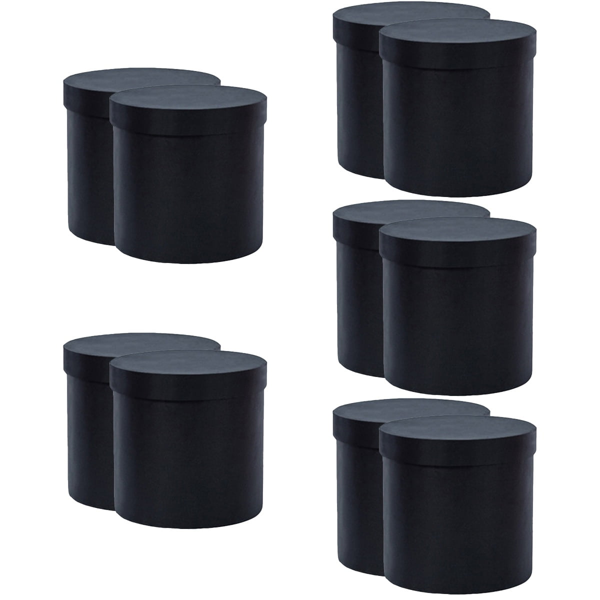 OUNONA 10 pcs Paper Flower Bucket Round Cardboard Buckets Cylinder ...