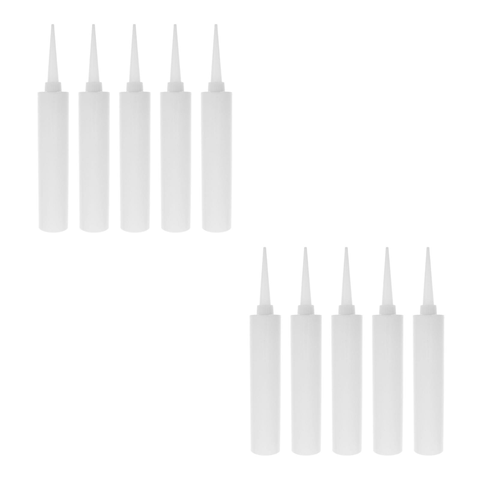OUNONA 10 pcs Plastic Caulk Tubes Refillable Sealant Caulking Tube ...