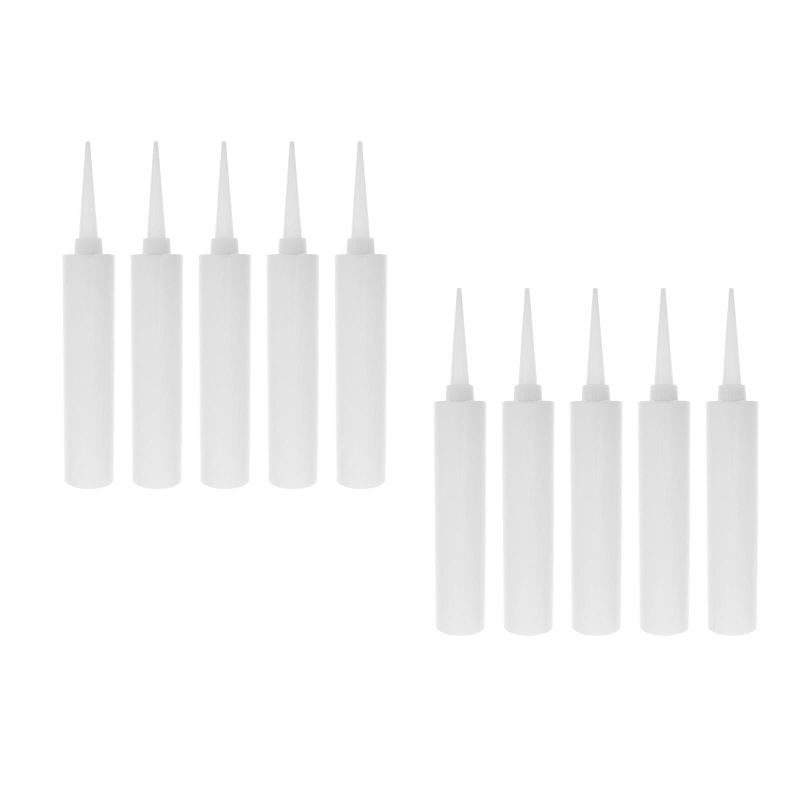 OUNONA 10 pcs Plastic Caulking Tubes Reusable Caulk Sealant Tubes ...