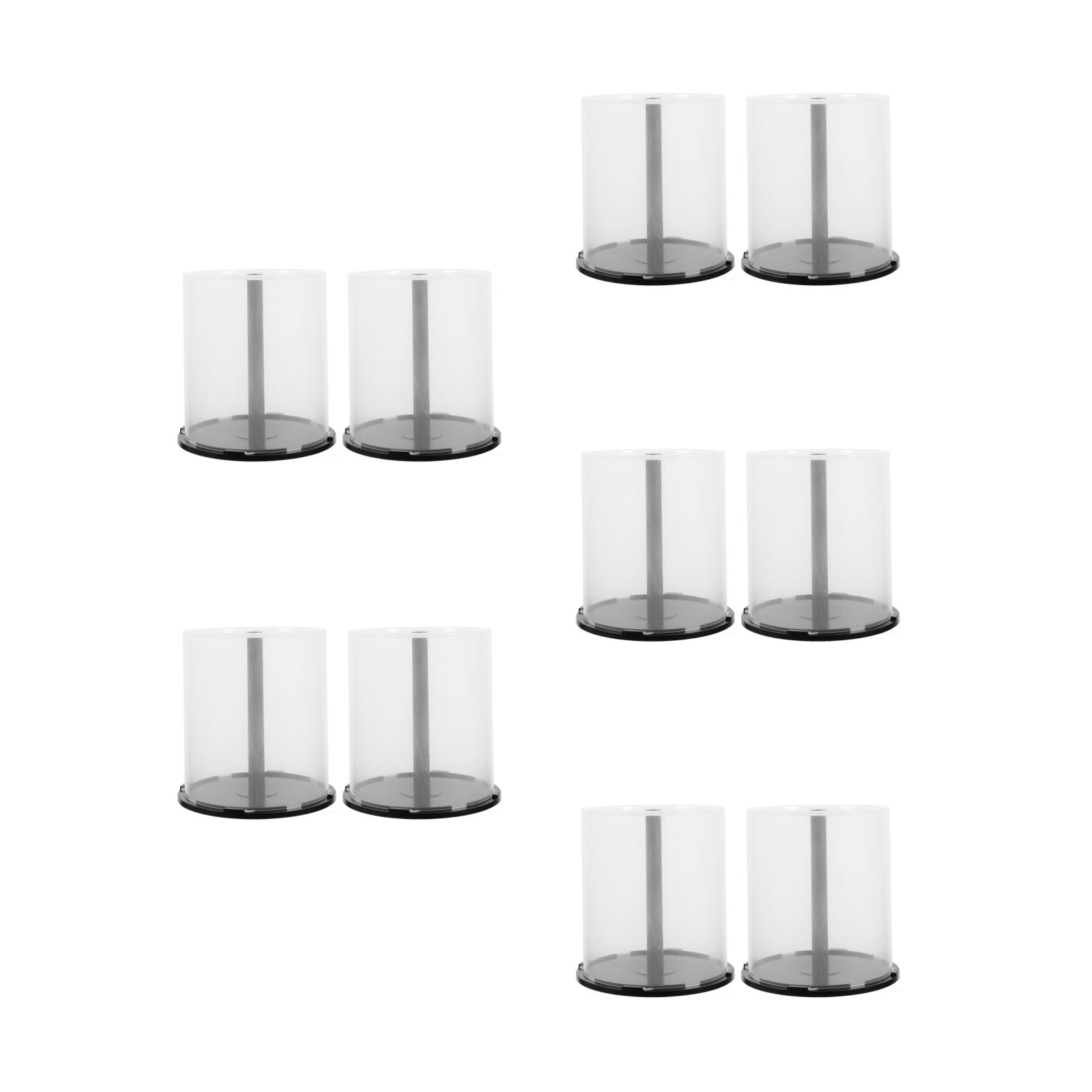 OUNONA 10 pcs Storage Box Plastic Bucket Column Container Disc Holder ...