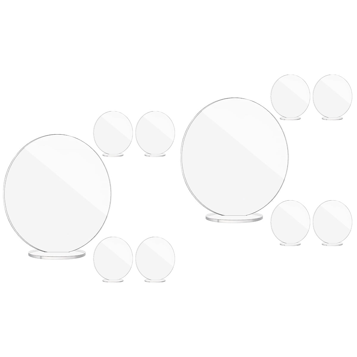 OUNONA 10 sets of Tabletop Round Blank Signs Wedding Seating Display ...