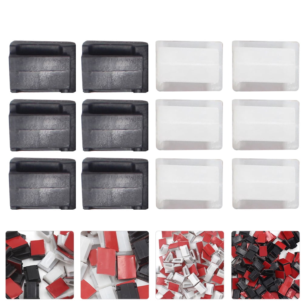 OUNONA 100 Pcs Adhesive Cable Management Clips Wire Power Cord ...