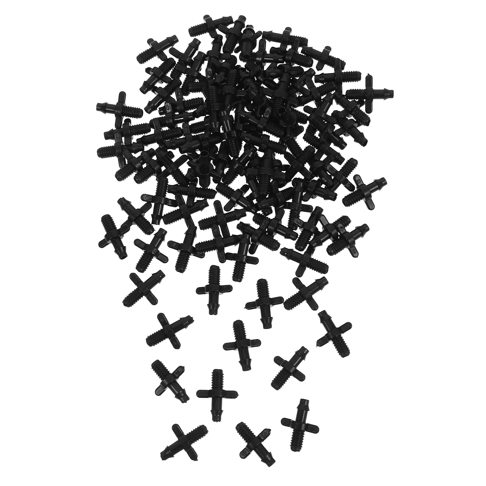 OUNONA 100 Pcs Backflow Preventer Drip Irrigation Fittings Barbed Black ...