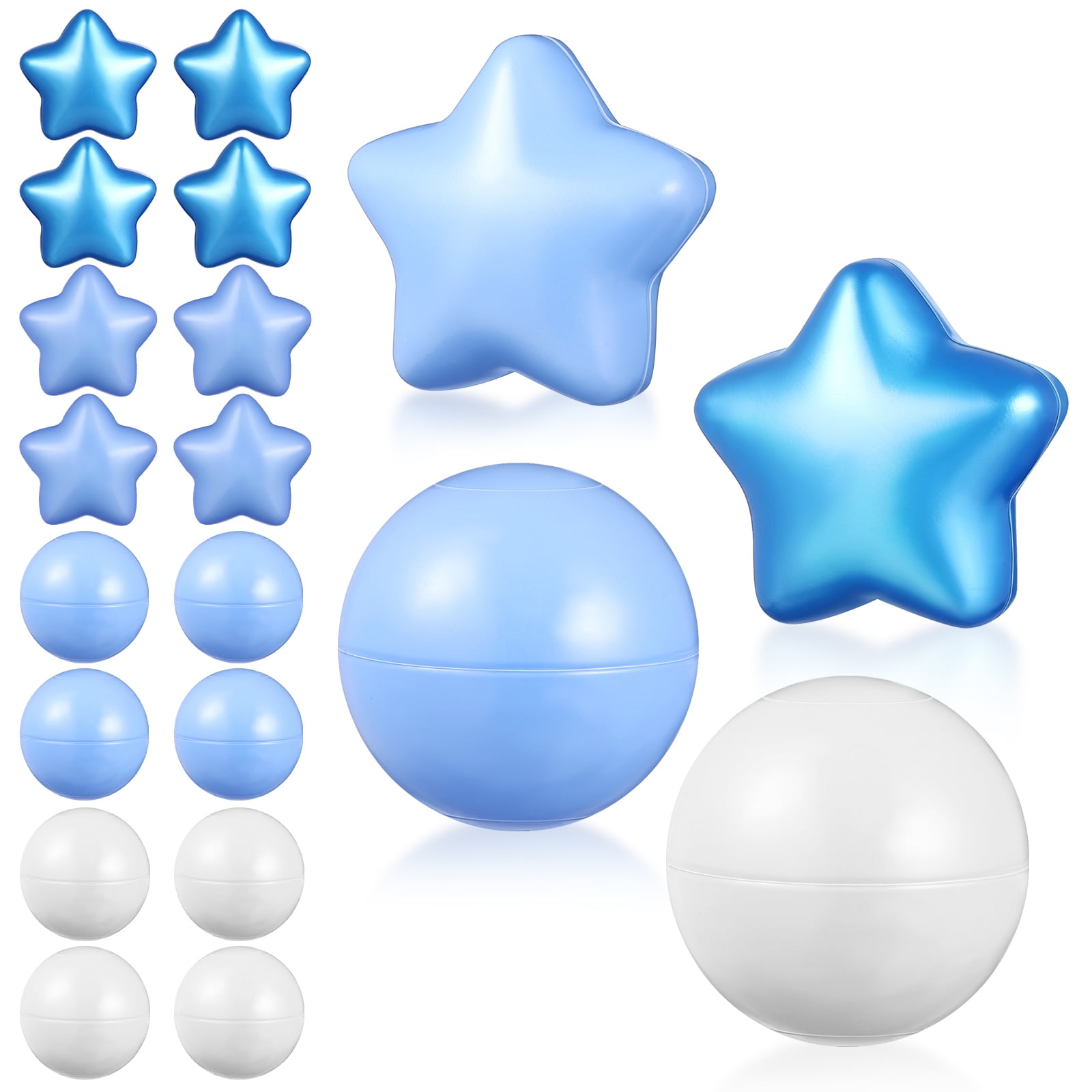 OUNONA 100 Pcs Bounce House Balls Pit Shapes for Toddlers 1-3 Toys Baby ...