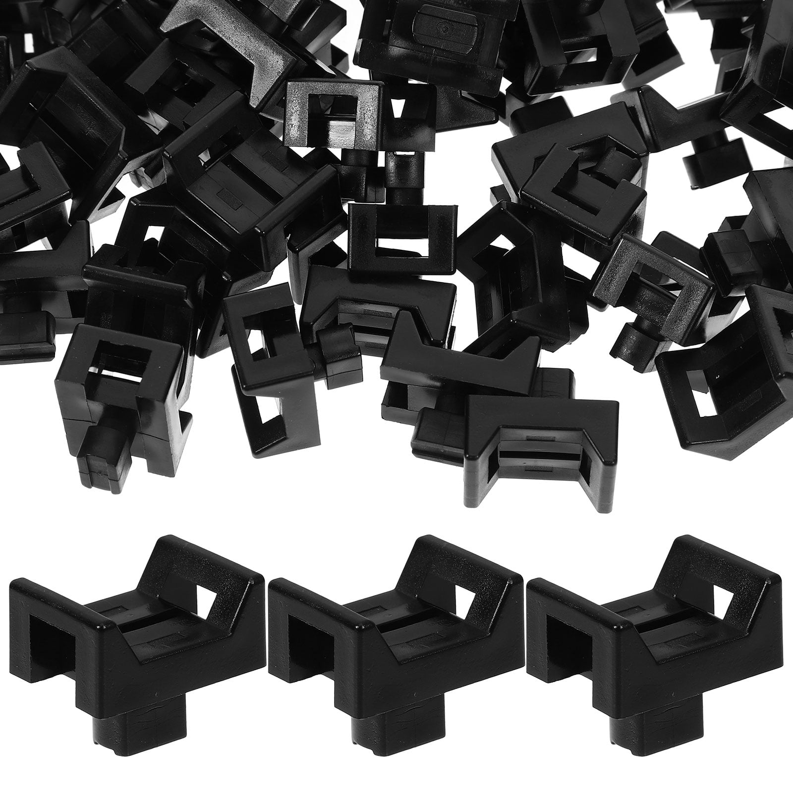 OUNONA 100 Pcs Cable Clamp Organizers Ties Heavy Duty Black - Walmart.com