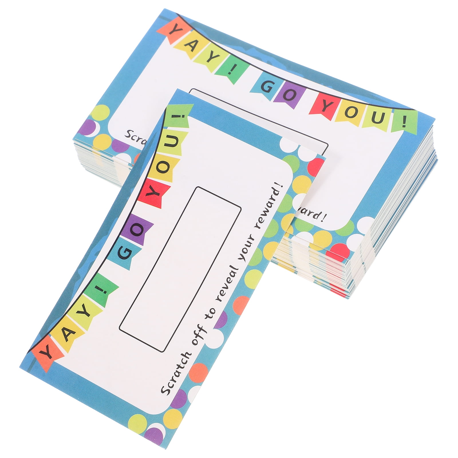 OUNONA 100 Pcs Diy Make Your Own Scratch-Off Prize Classroom ...