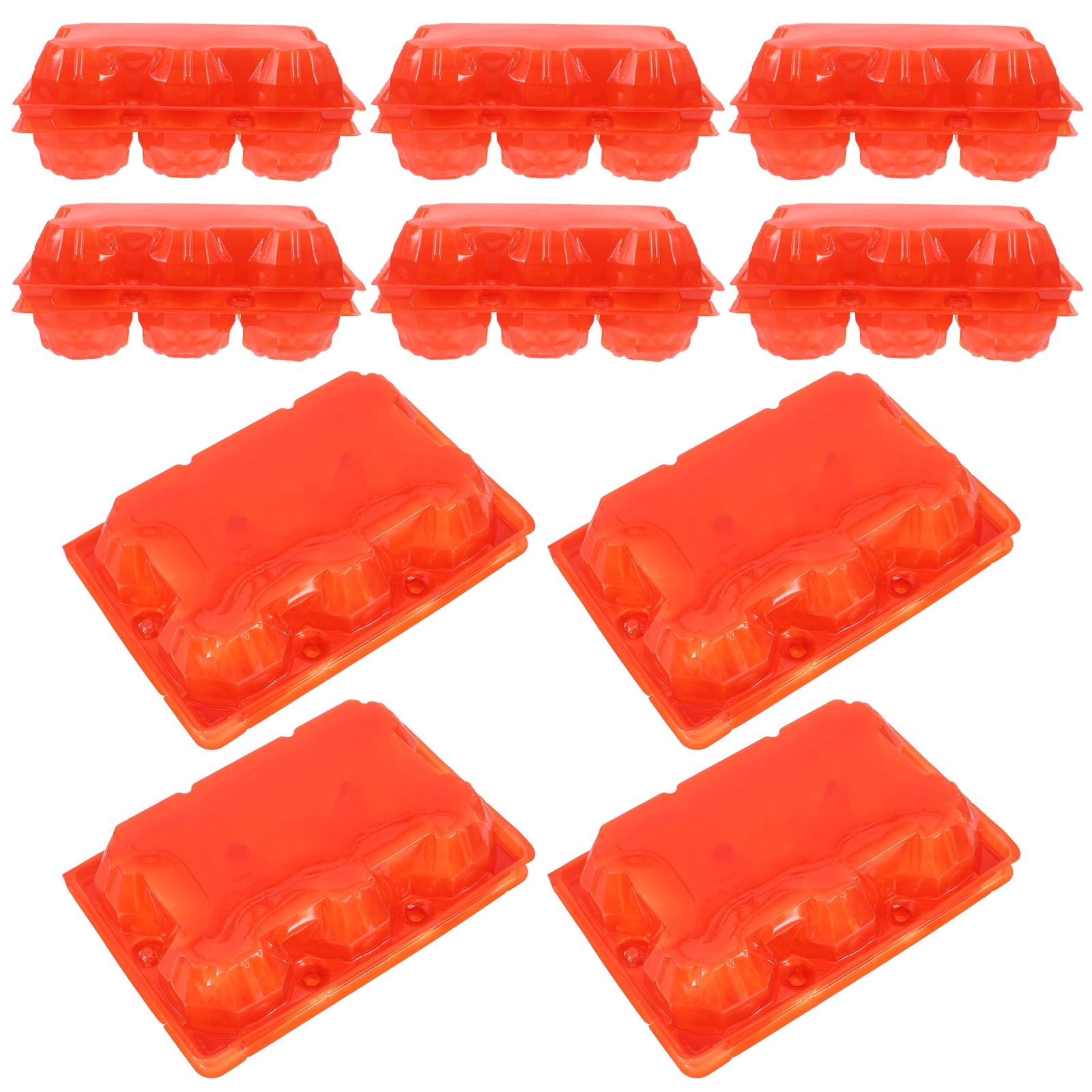 OUNONA Red Plastic Egg Carton for Storage Sturdy and Safe Design ...