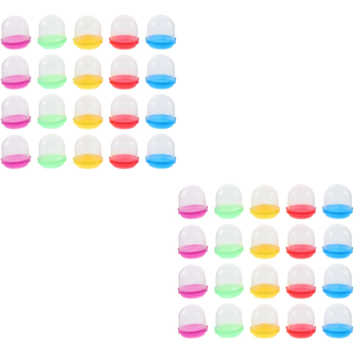 OUNONA 100 Pcs Fillable Plastic Balls Empty Capsules Balls Capsules ...