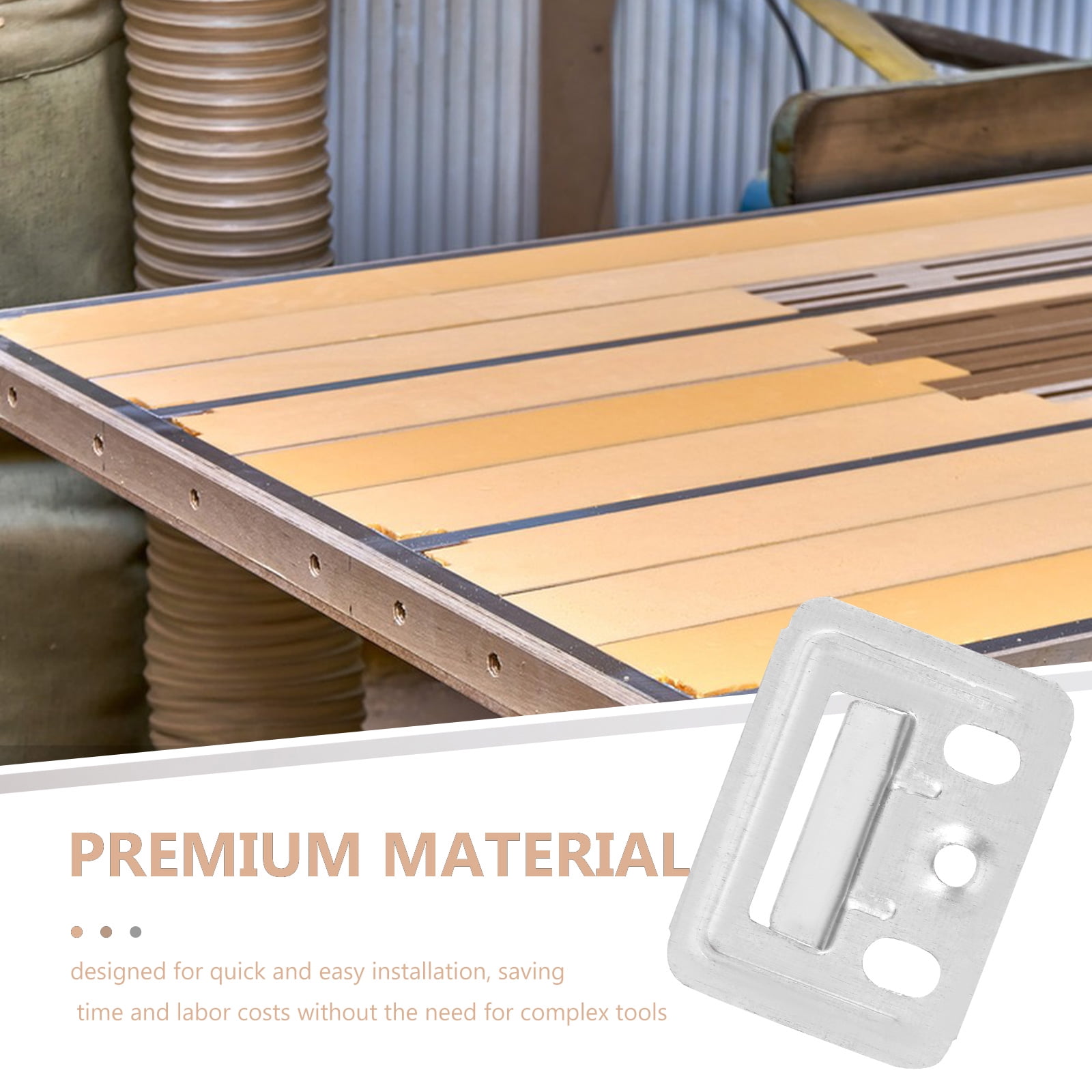 OUNONA 100 Pcs Integrated Wall Panel Clamp Headboard Mounting Brackets ...