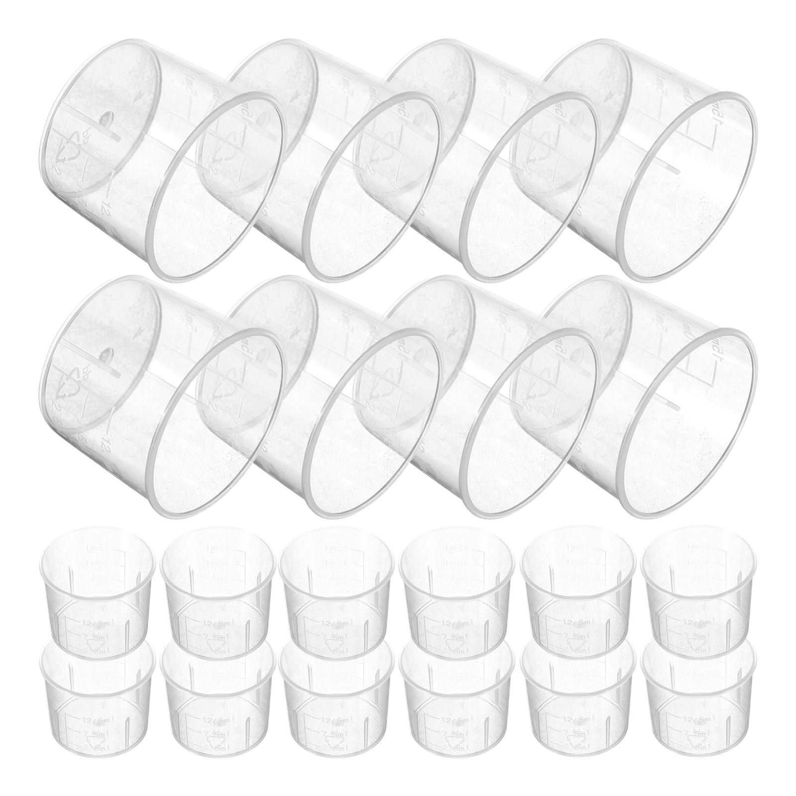 OUNONA 100 Pcs Microwavable Measuring Cup Water Bottle Plastic Small ...