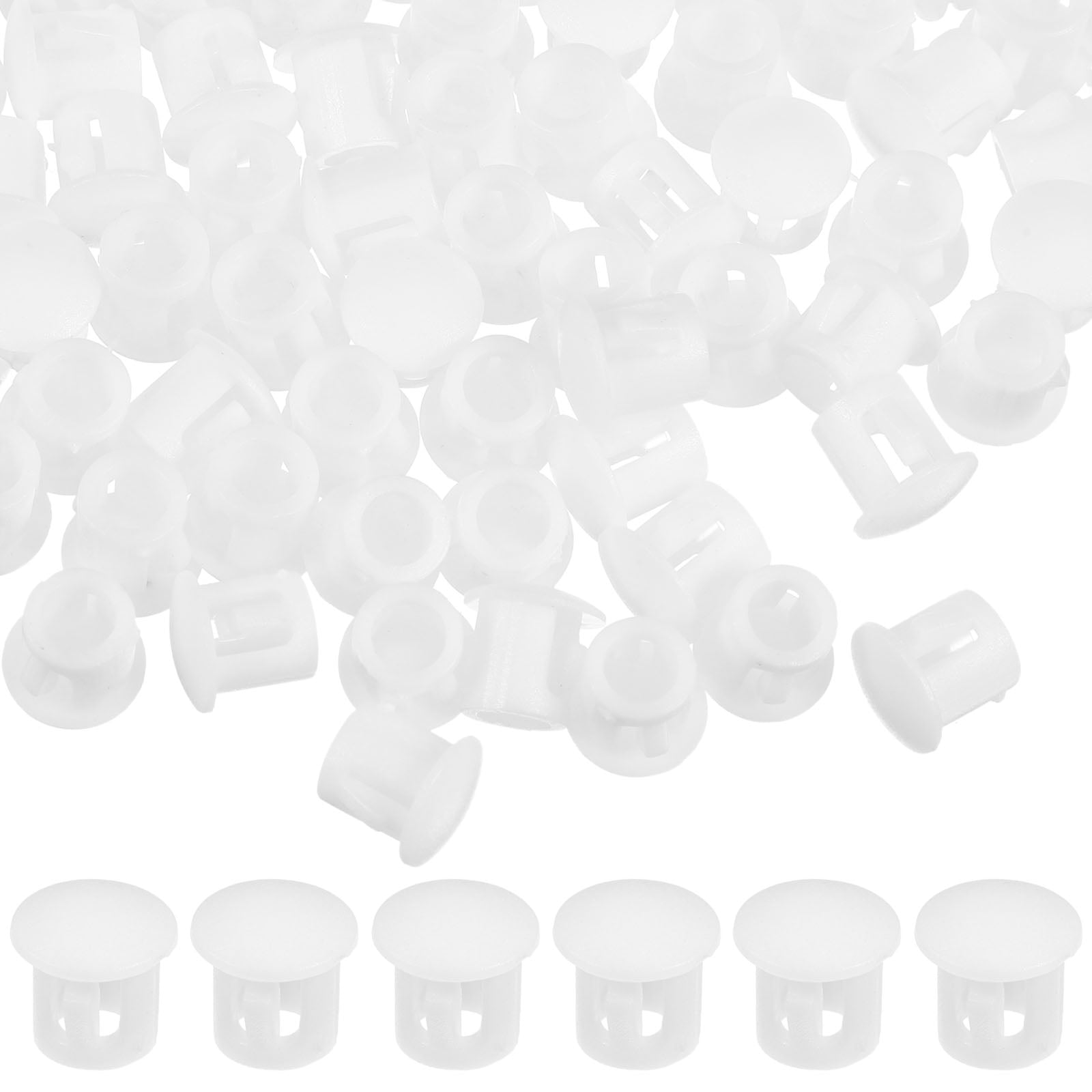 100pcs Screw Hole Plugs Plastic Covers for Furniture Cabinet White ...