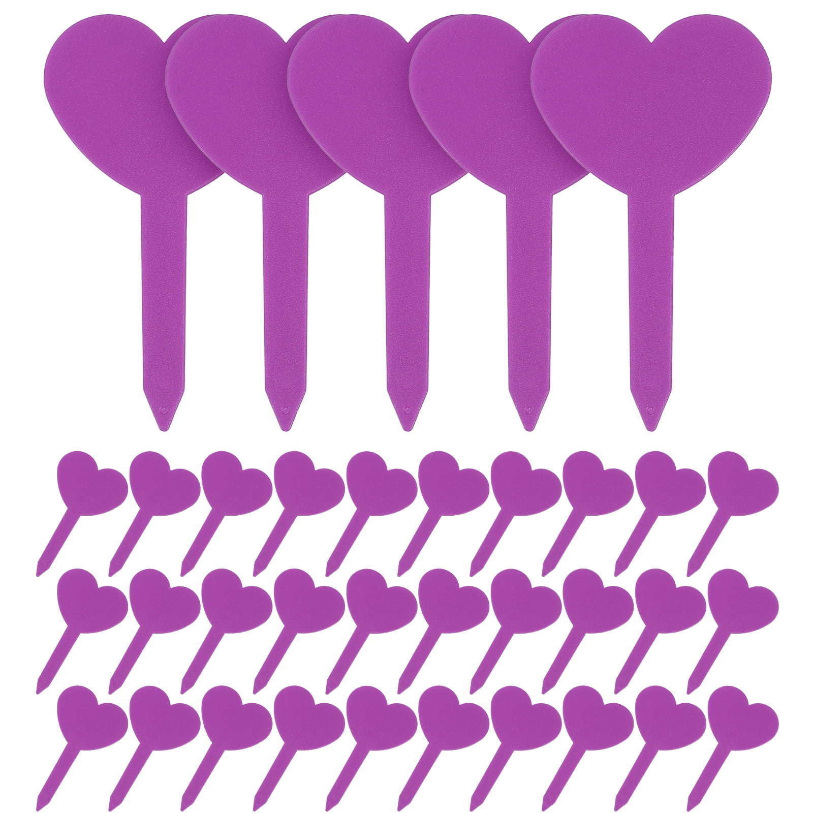 OUNONA 100 Pcs Pot Labels Plastic Plant Labels 8.20X4.70X0.10CM Purple ...