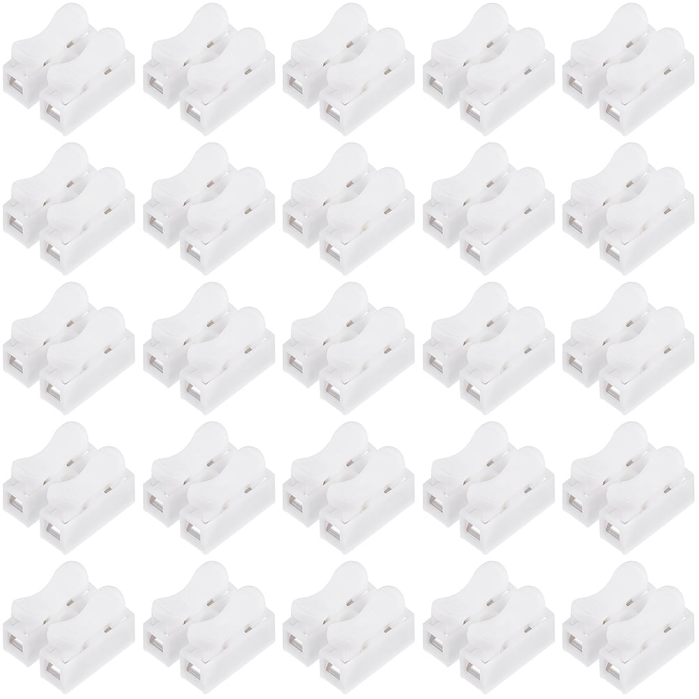 OUNONA 100 Pcs Push Terminal Crimp Soldering Light Strip Bar Adapter ...