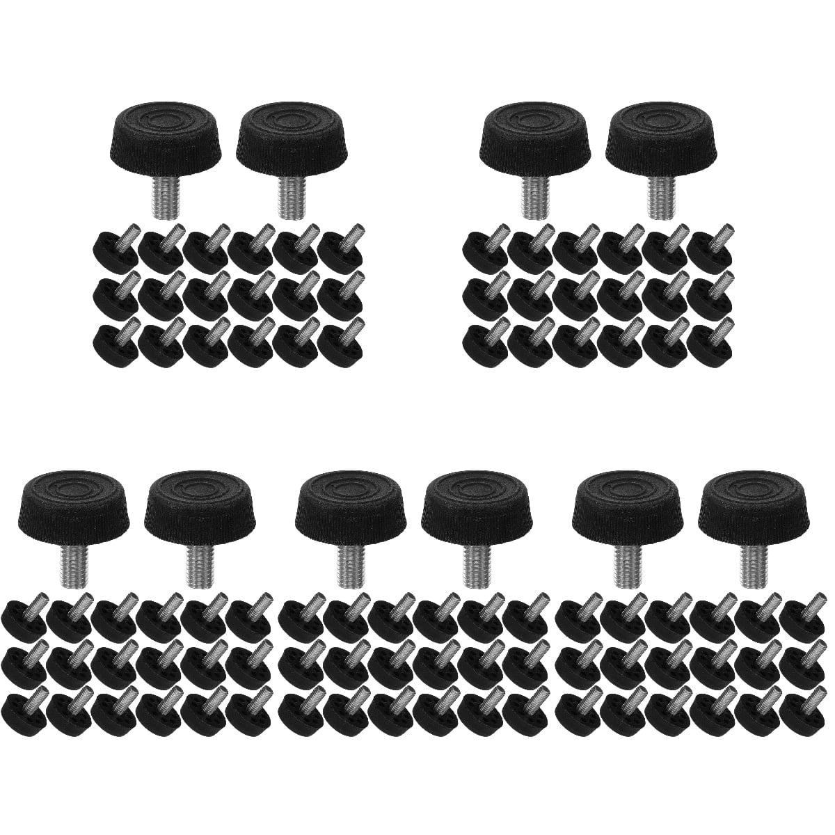 OUNONA 100 Pcs Screw on Furniture Leveling Feet Adjustable Furniture ...