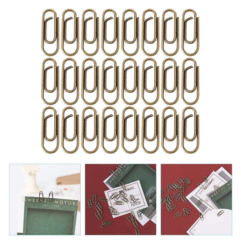 OUNONA 100 Pcs Shaped Metal Mini Paper Clip Document Clips - Walmart.com