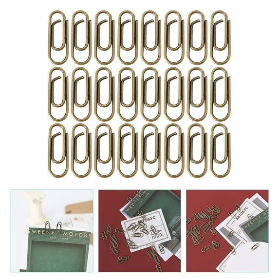 OUNONA 100 Pcs Shaped Metal Mini Paper Clip Document Clips - Walmart.com