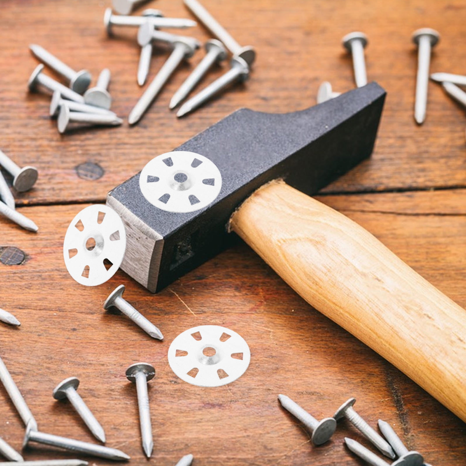 OUNONA 100 Pcs Stainless Steel 6 Hole Washers for Gypsum Board ...