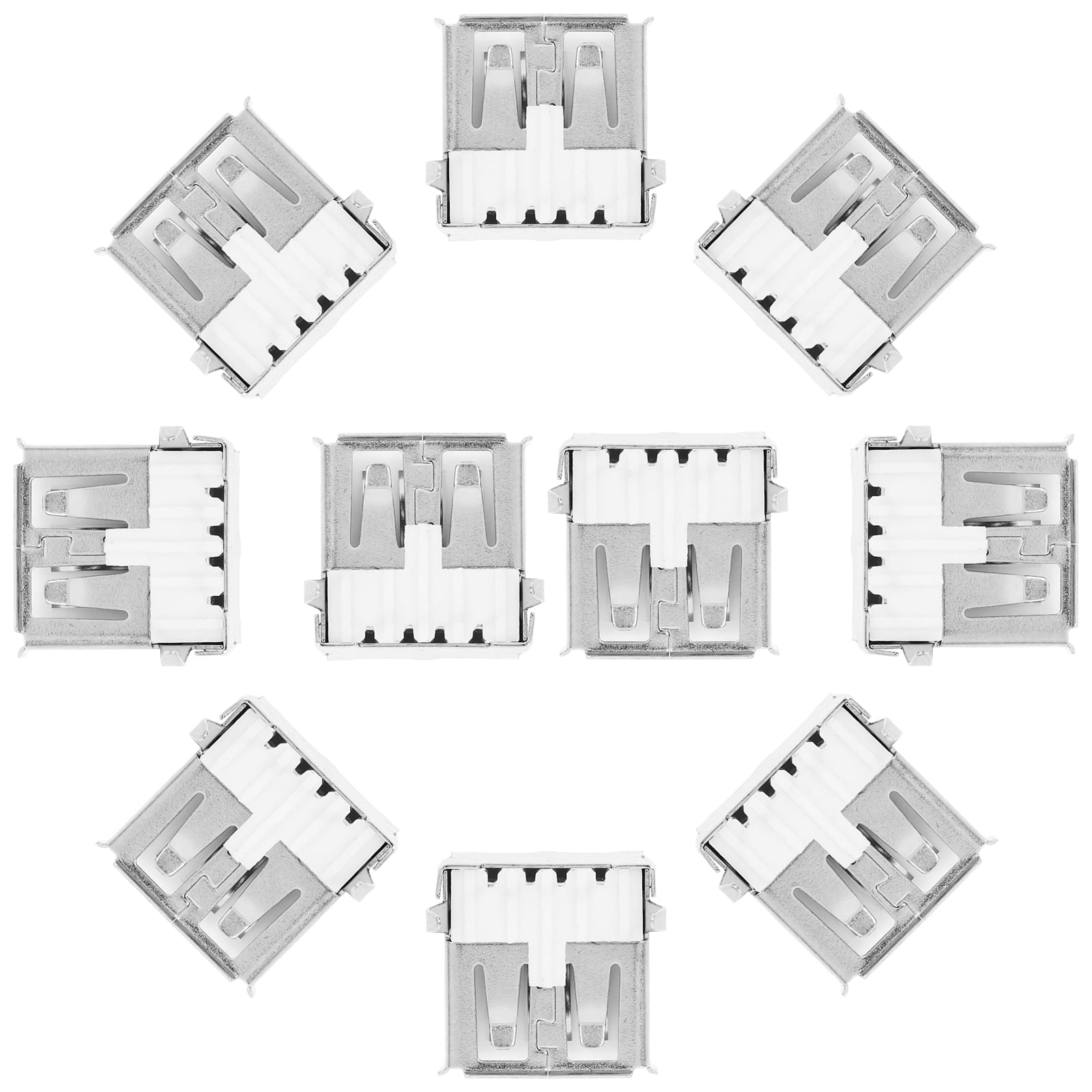 OUNONA 100 Pcs USB Jack Socket Connector Feeder Devices Solder Hands ...