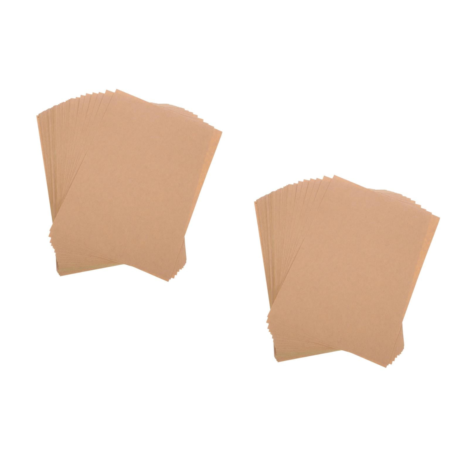 OUNONA 100 Sheets A4 Self-Adhesive Kraft Paper Stickers Labels ...