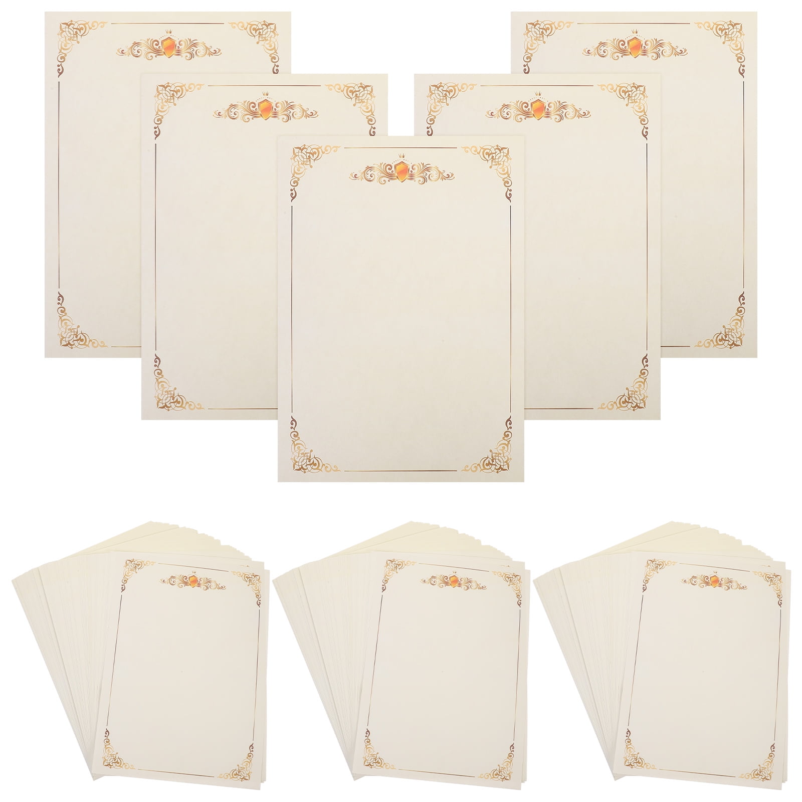 OUNONA 100 Sheets Blank Honor Certificate Paper, A4 Size Diploma Award ...