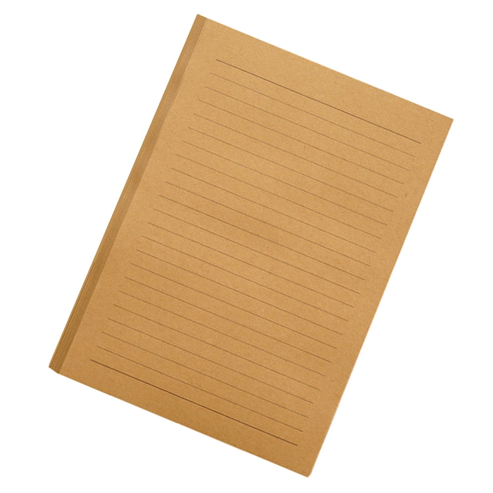OUNONA 100 Sheets Letter Papers Kraft Letter Paper Retro Style Writing ...