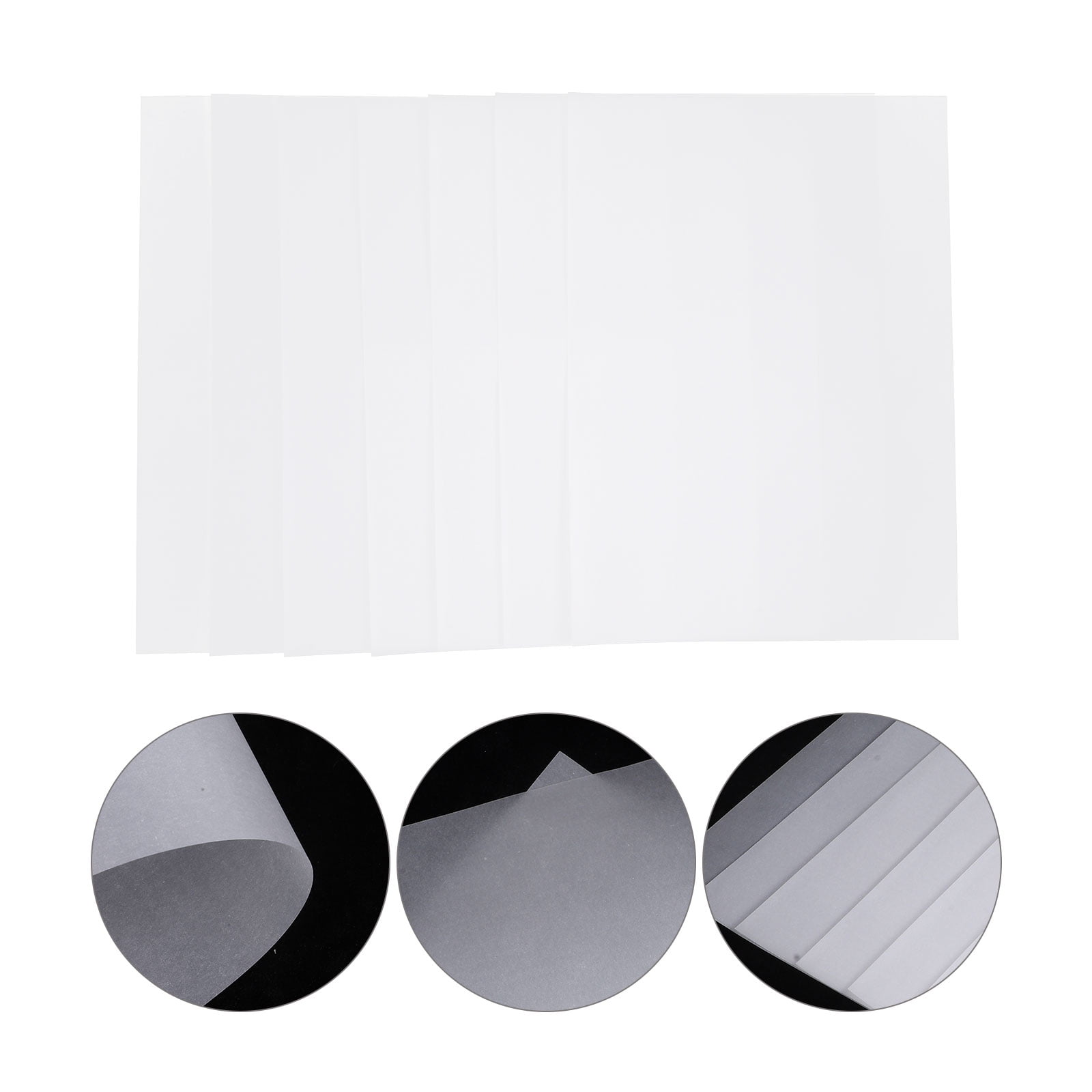 OUNONA 100 Sheets Translucent Drawing Paper Vellum Clear Tracing White ...