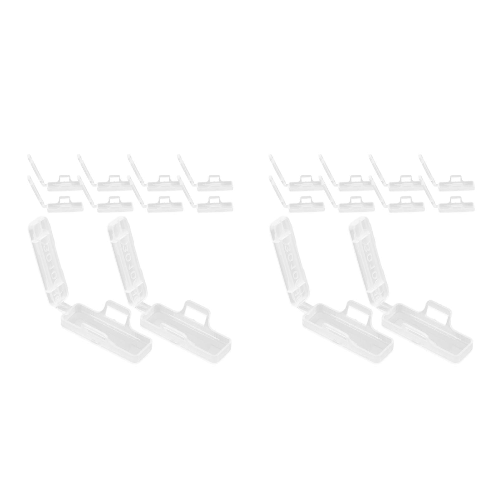 OUNONA 100 pcs Clear Wire Cable Labels Holder Case Plastic Cord Label ...