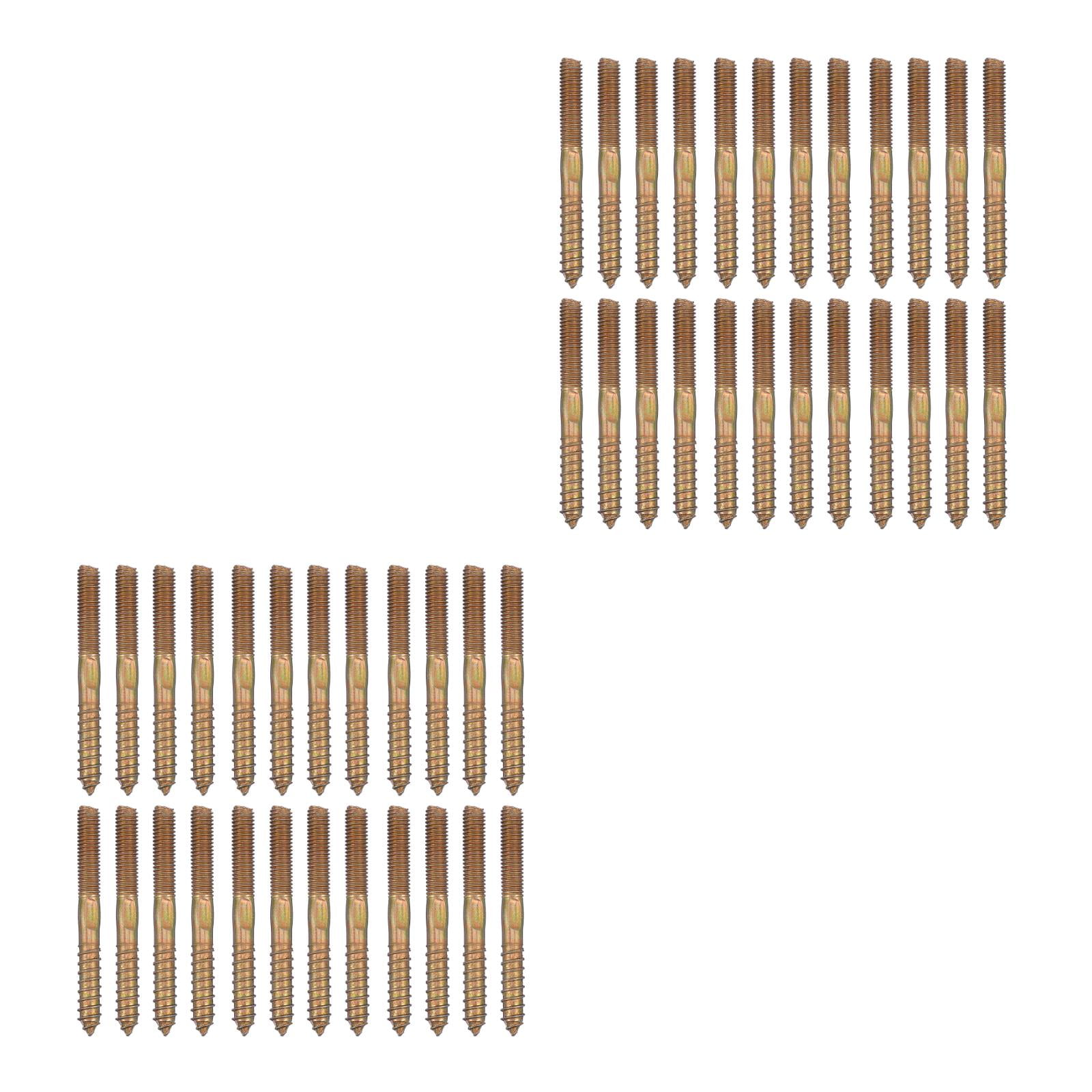 OUNONA 100 pcs Double Headed Hanger Bolts Self Screw Wood Joint ...