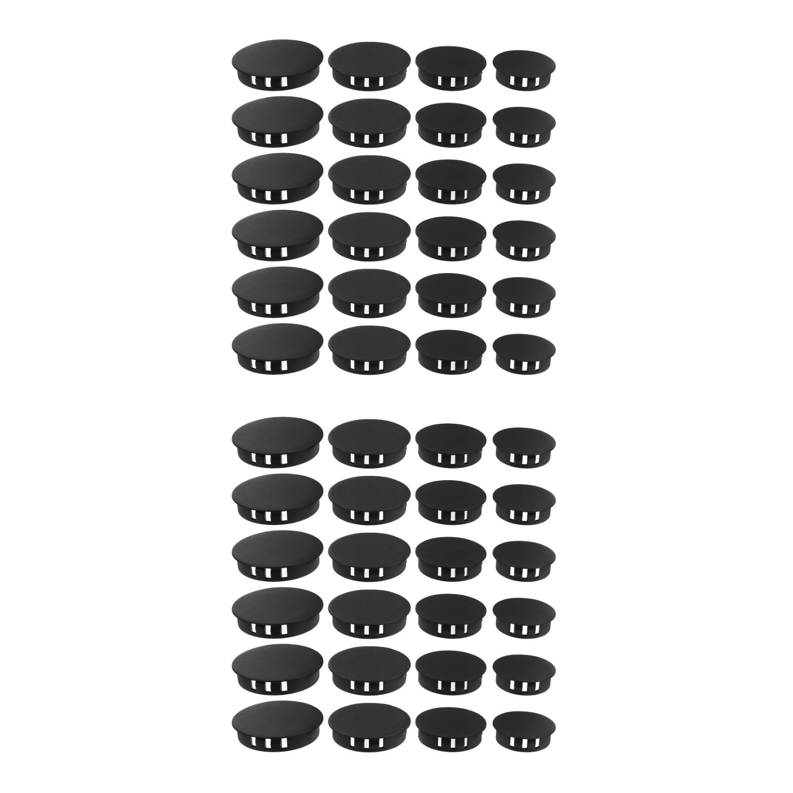 OUNONA 100 pcs Furniture Hole Plugs Plastic Round Flush Type Panel ...