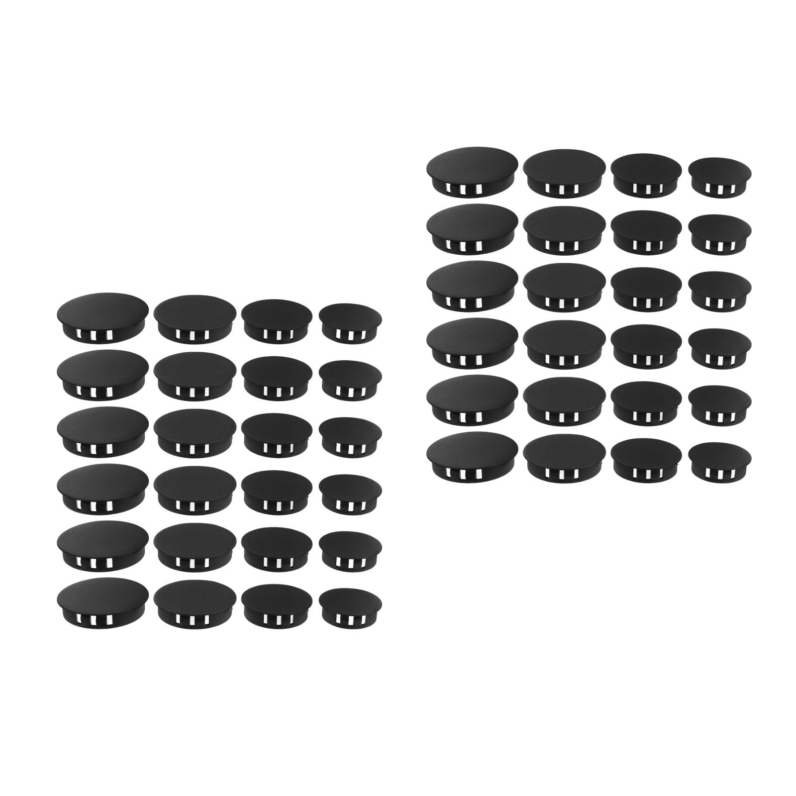 OUNONA 100 pcs Hole Plugs Plastic Flush Type Panel Round Hole Plugs ...