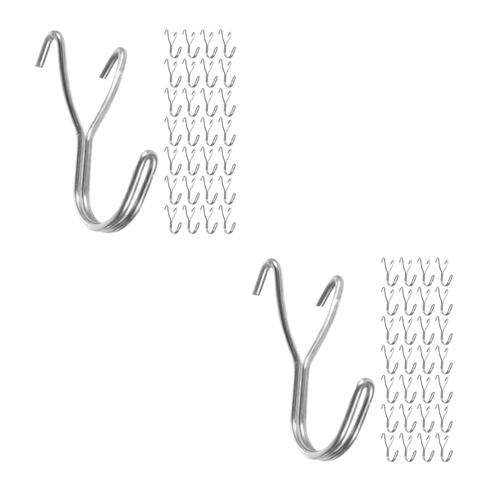 OUNONA 100 pcs Pegboard Hooks Stainless Steel J Shaped Hook Utility ...