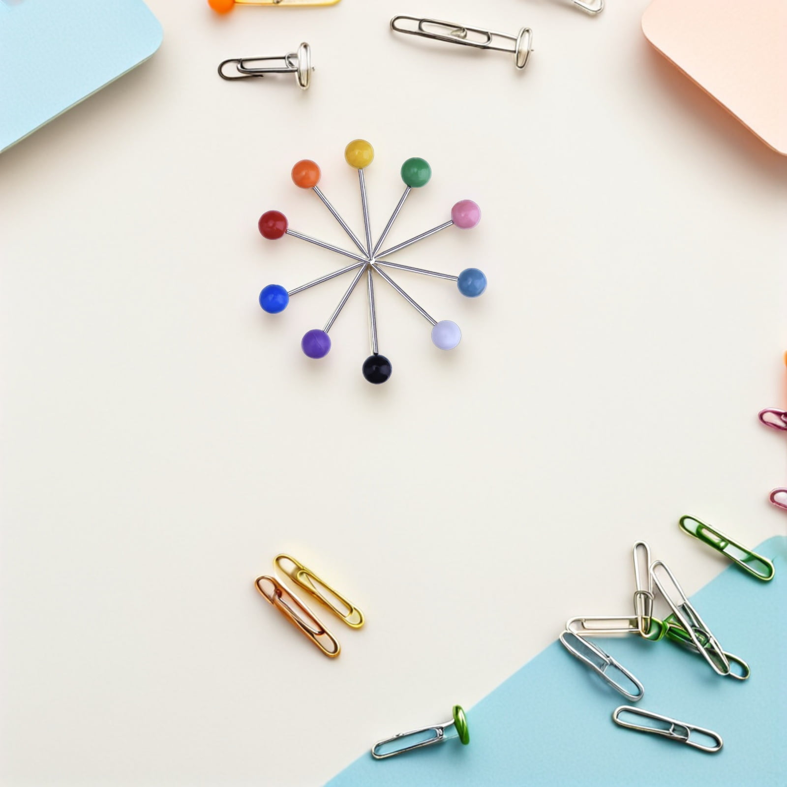 OUNONA 1000Pcs Decorative Push Pins Plastic and Stainless Steel for ...
