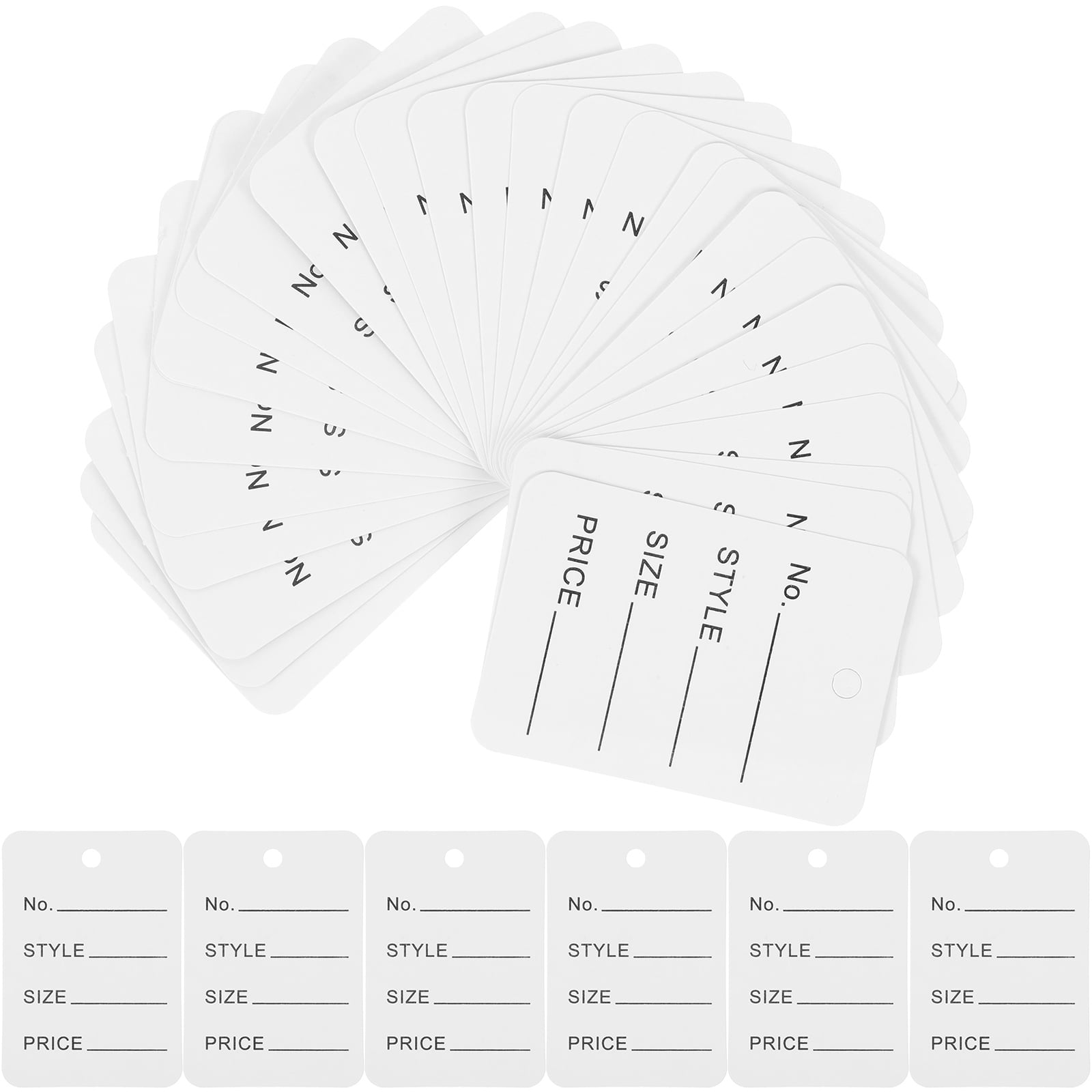 OUNONA 1000pcs Small Price Label Hanging Tags Paper Tags for Retail ...