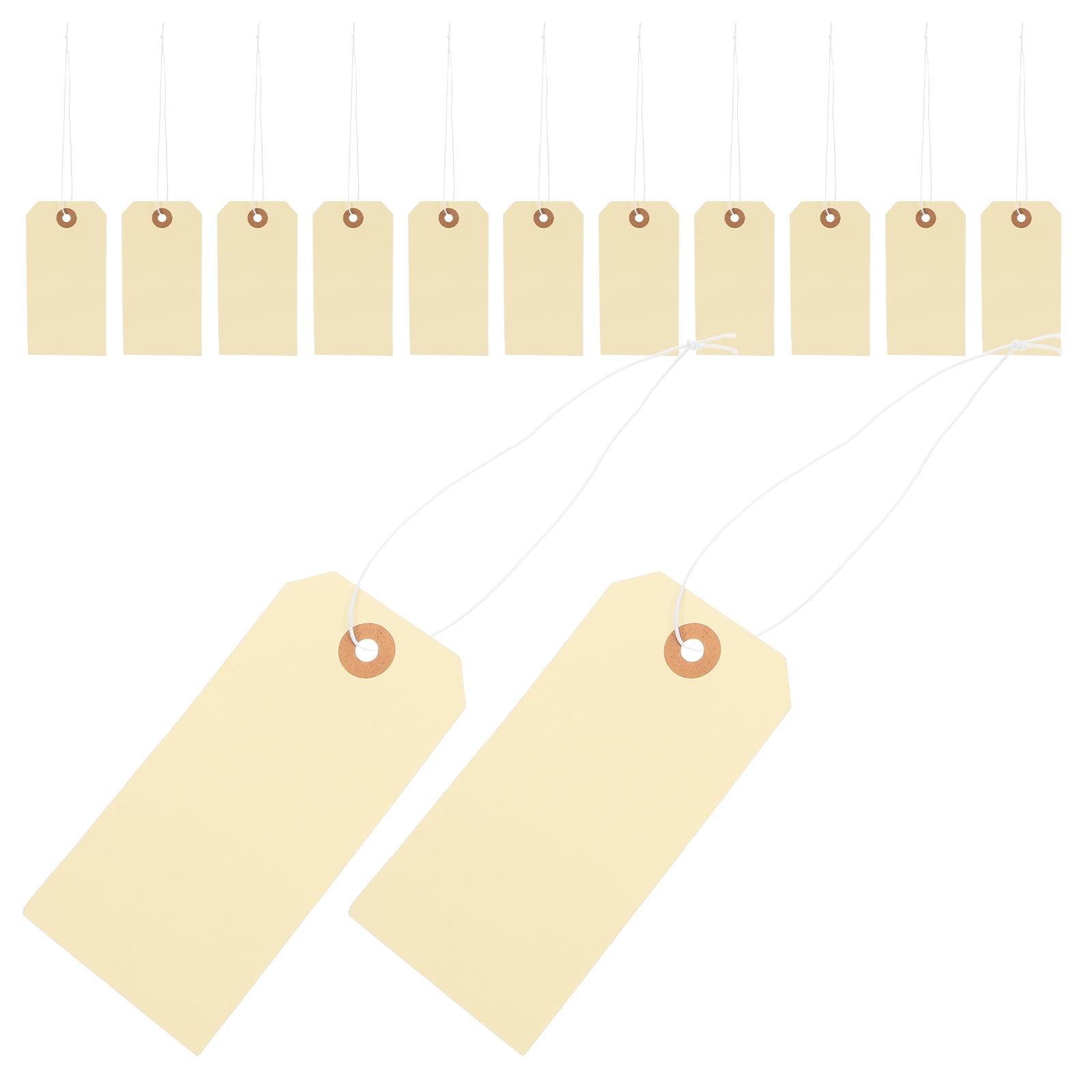 OUNONA 100Pcs Hanging Paper Price Tags for Clothing Yellow Color ...