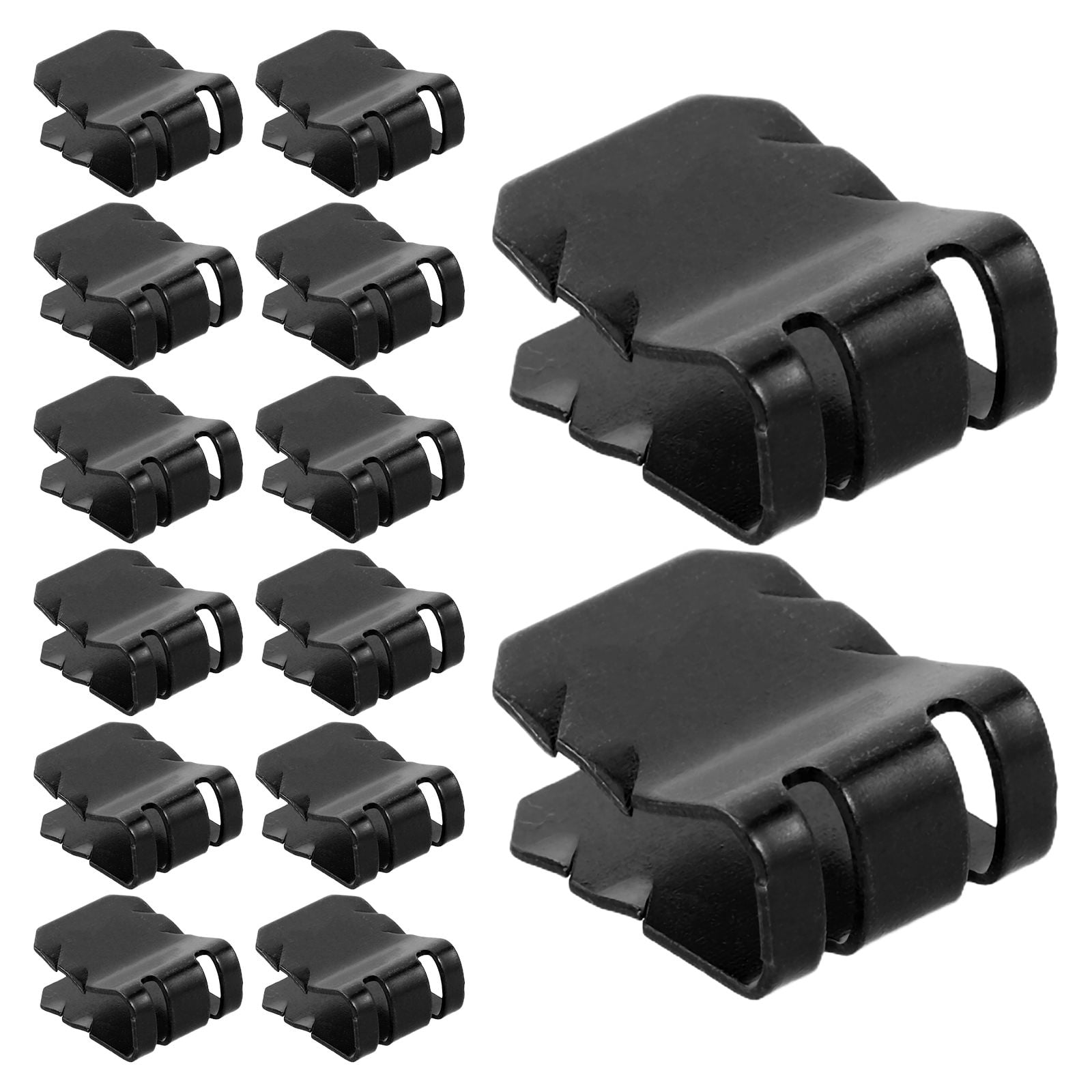 OUNONA 100Pcs Black Metal Automotive Clips for Car Panel Fastener and ...