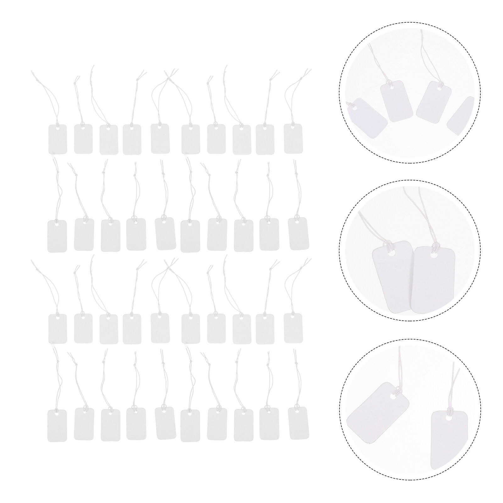 Moluckfu Pricing Tags With Strings White Paper 100Pcs 3.14X0.79X0.08in ...