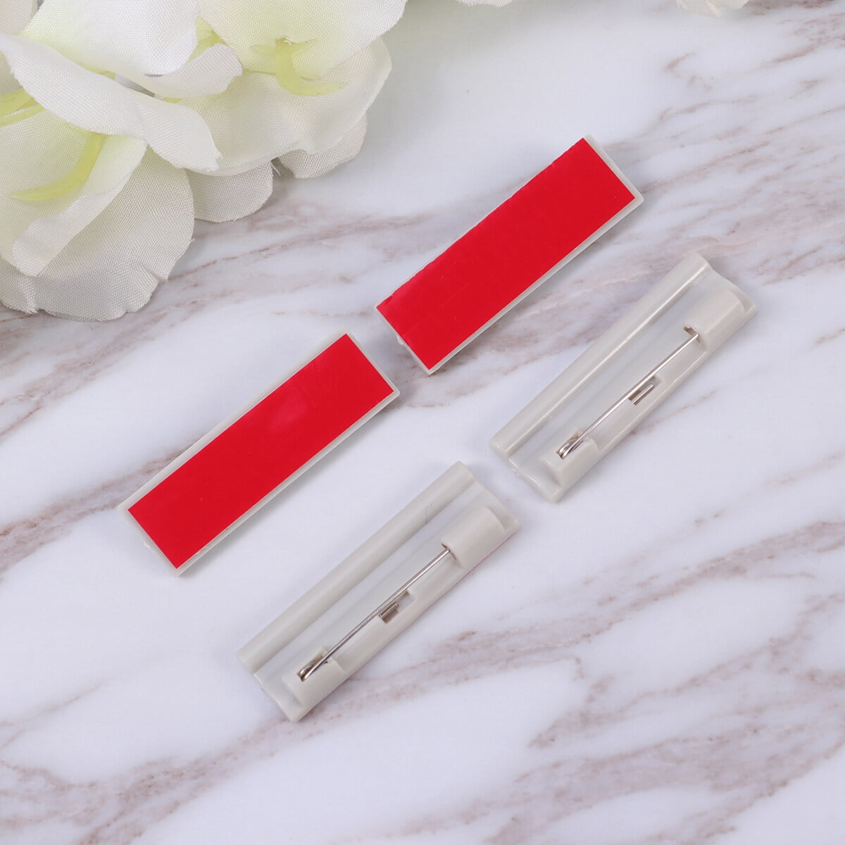 OUNONA 100Pcs Self- adhesive Bar Safety Worker ID Name Tags with ...