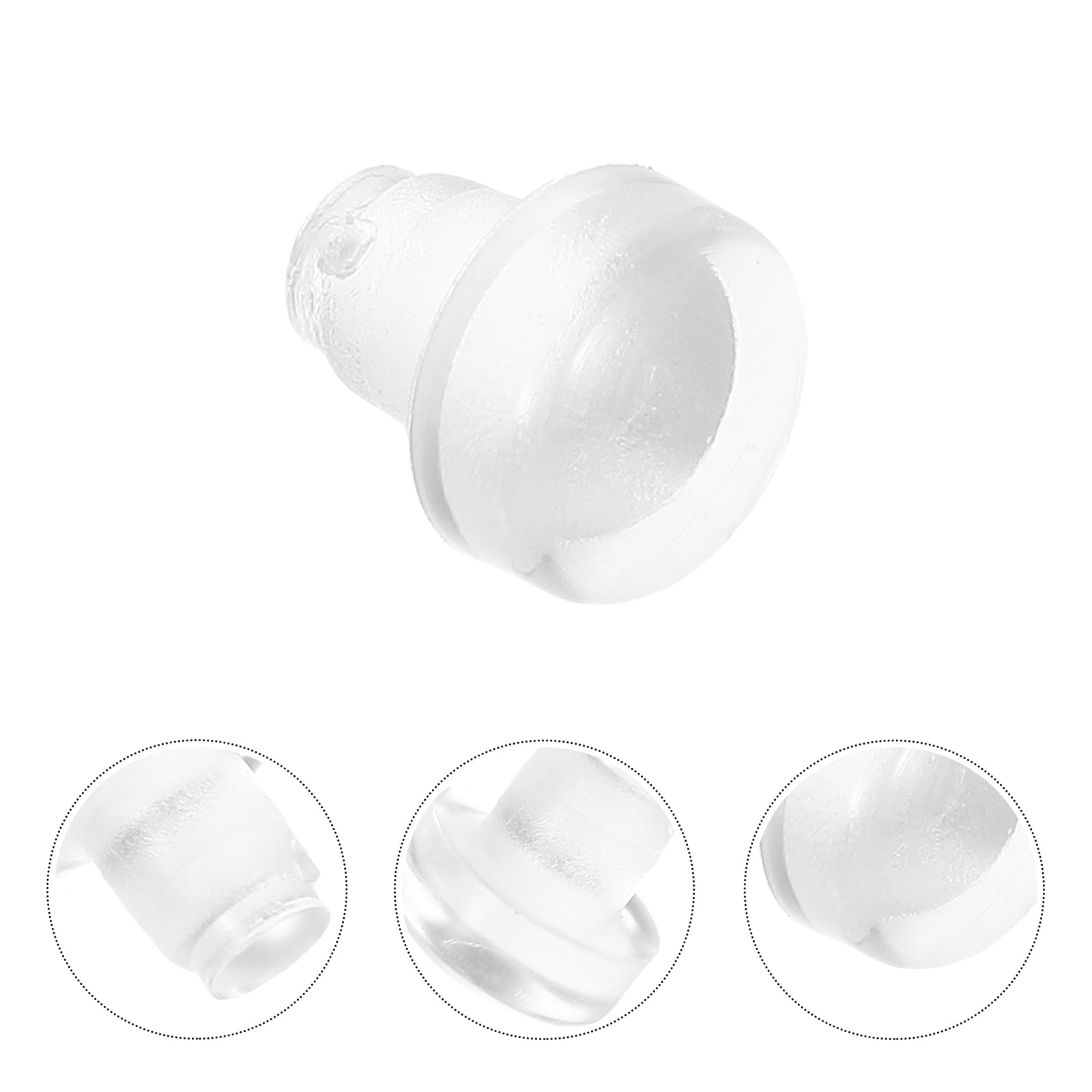 OUNONA 100Pcs Clear Plastic Chair Leg Caps Round Tubing End Plugs for ...
