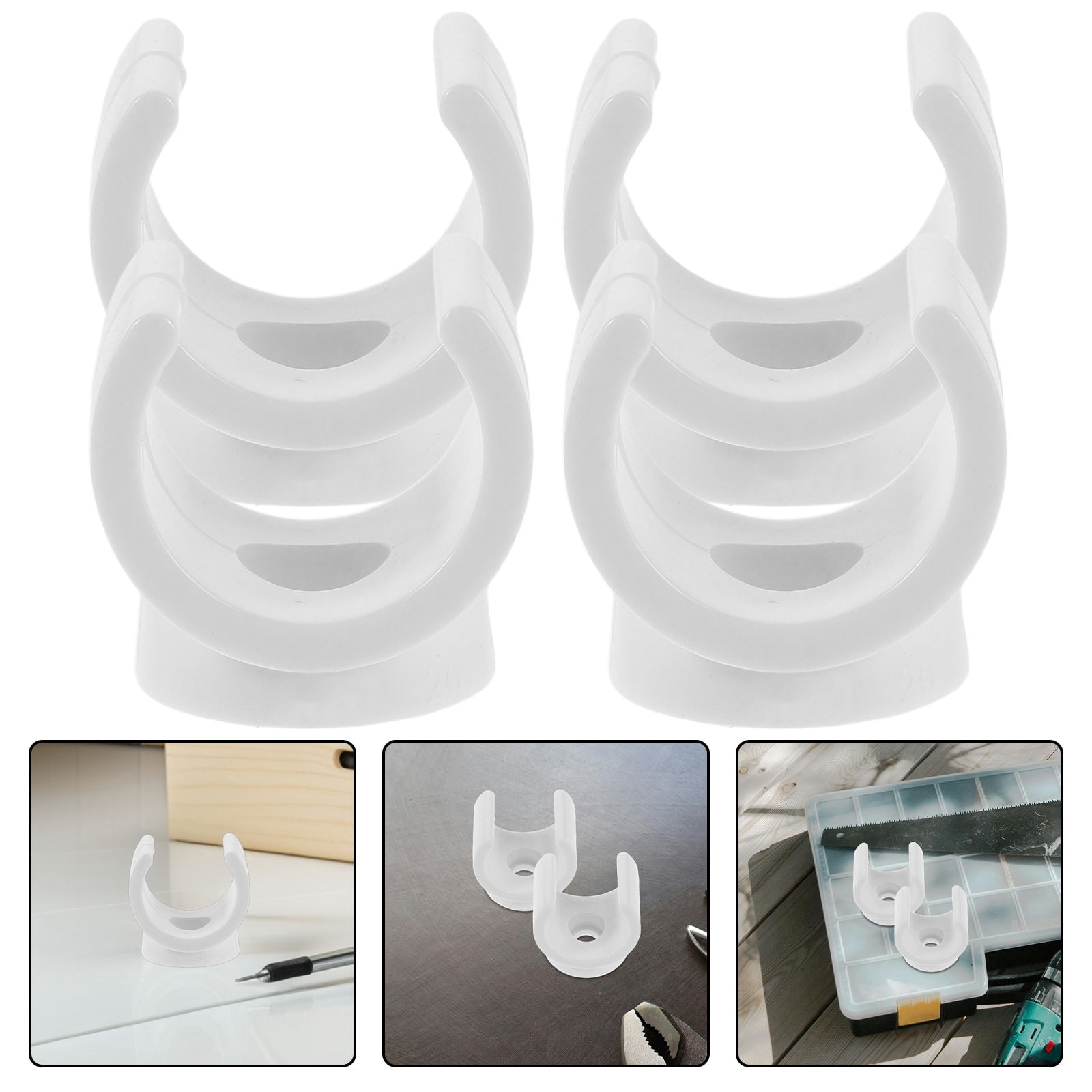 OUNONA 100Pcs U Shaped Pipe Clamps Heavy Duty PVC Pipe Supports for ...