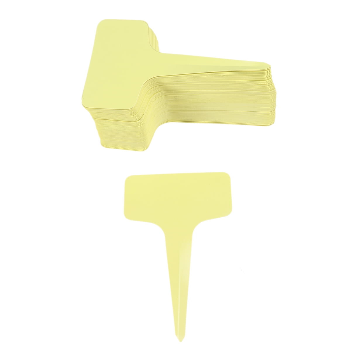 OUNONA 100Pcs Yellow Plastic Plant Markers for Gardeners Gardening 3 ...